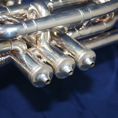 1883 Conn Conservatory cornet - restored silver plate | Reverb