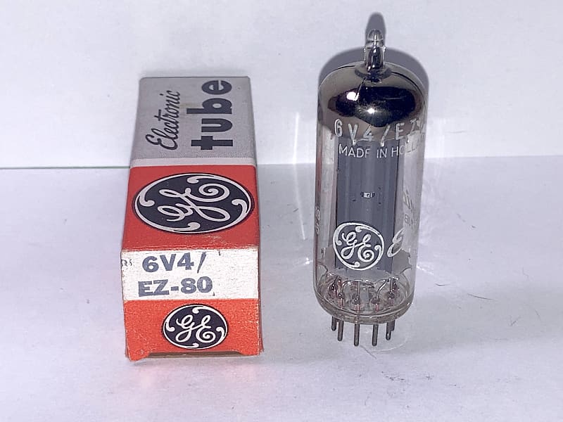 1961 Amperex marked GE 6V4 EZ80 Rectifier Tube, NOS/NIB, | Reverb