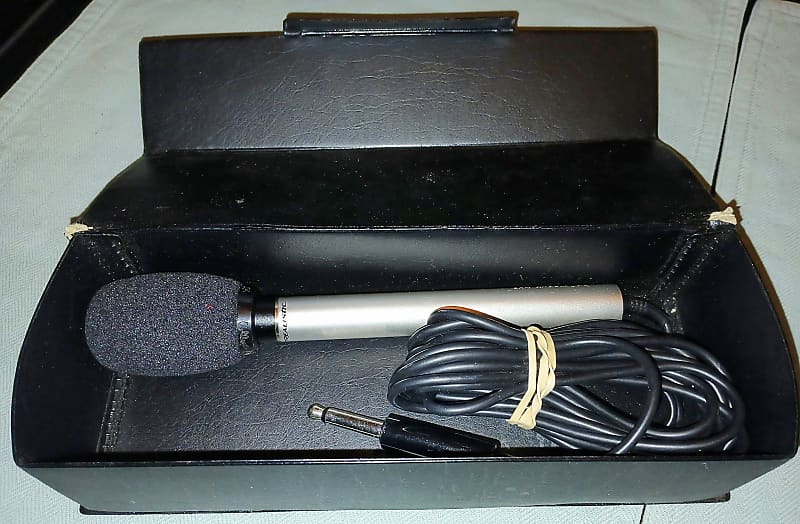 Vintage Realistic Electret Condenser Microphone Mic in case | Reverb
