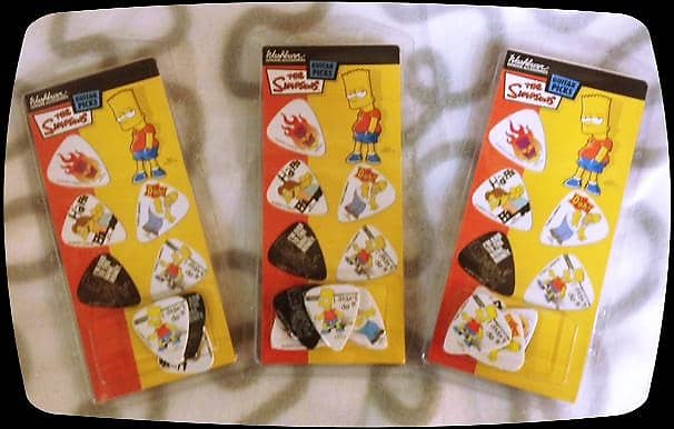 SIMPSONS Pick Packs 3 Individual Packs (5 picks each) | Reverb