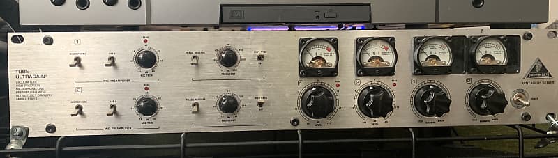 Behringer T1953 2 Channel Tube PreAmp. Silver. | Reverb