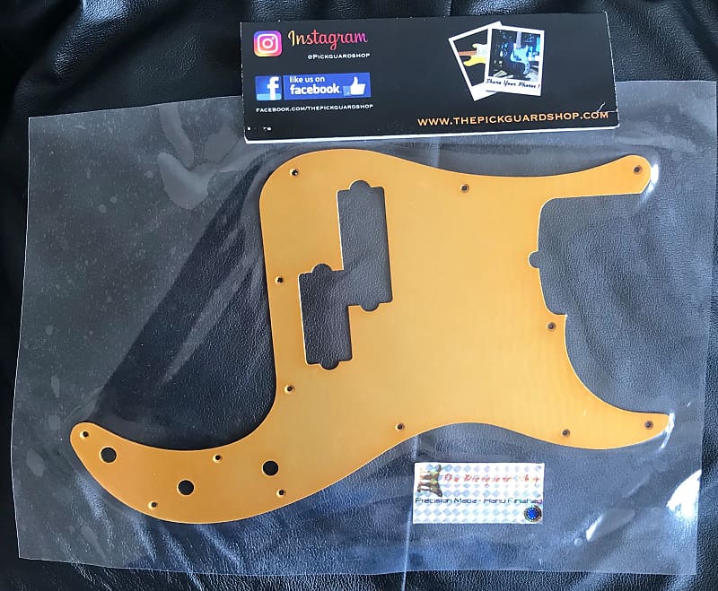 Precision Bass Pickguard - 5 String - Gold Anodised | Reverb