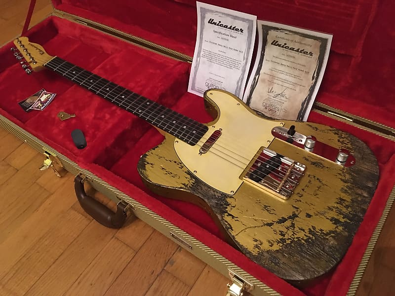 Unicaster Heavy Relic Tele Faded Gold | Reverb