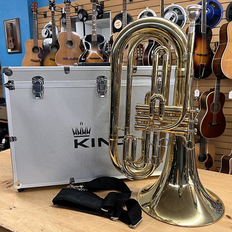 King 1127 Marching Baritone Horn with Hard Case - Made in the | Reverb