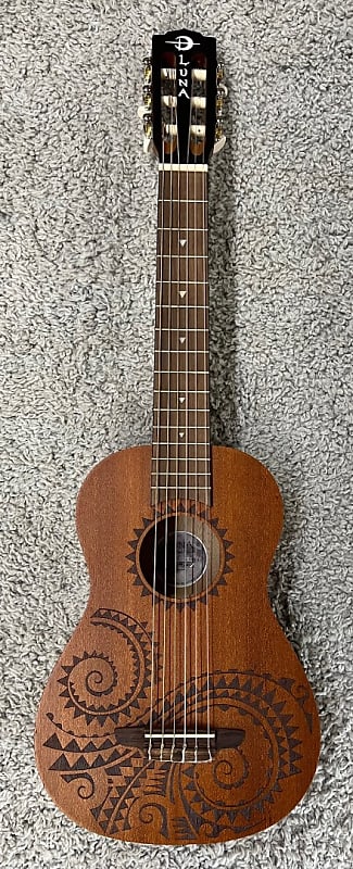 Luna Uke Tattoo 6-String Baritone Mahogany Rosewood | Reverb Canada