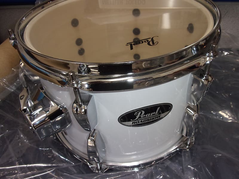 Pearl Roadshow 10" x 7" Pure White Hanging Rack Tom Chrome | Reverb