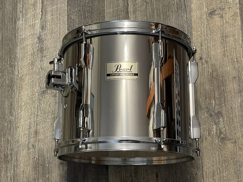 1980's Pearl Export Pro 12" Mirror Chrome Rack Tom | Reverb