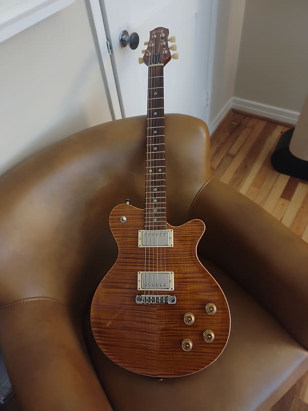 Grosh Set Neck 5A Maple Top Wolfetone's Jumbo Frets | Reverb