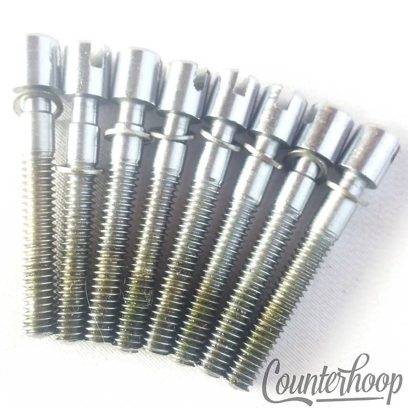 Sonor 8x 1 3/4"Slotted Tension T-Rods Snare/Floor Tom Drum | Reverb