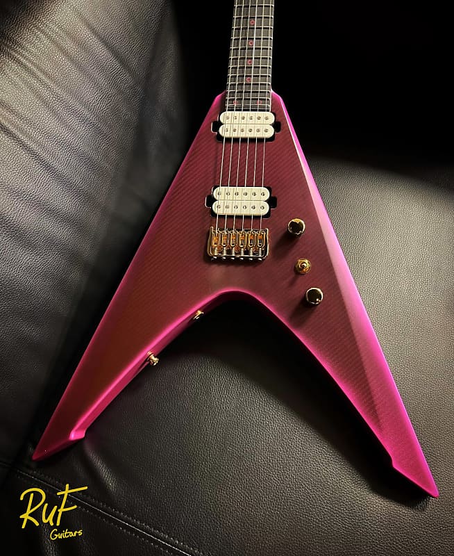 RUF Guitars Professor Vinci 6 Neon Trans Pink | Reverb