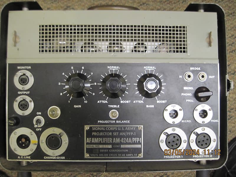 Devry Corporation AF amplifier AM424/pfp-1 1950s - Paint | Reverb