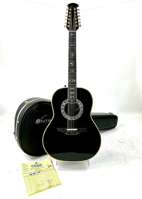 1988 Ovation Custom Legend 12 String #1759 Black | Reverb
