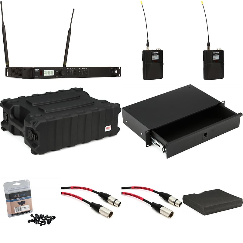 Shure ULXD4D Dual Wireless Bodypack Bundle - G50 Band | Reverb
