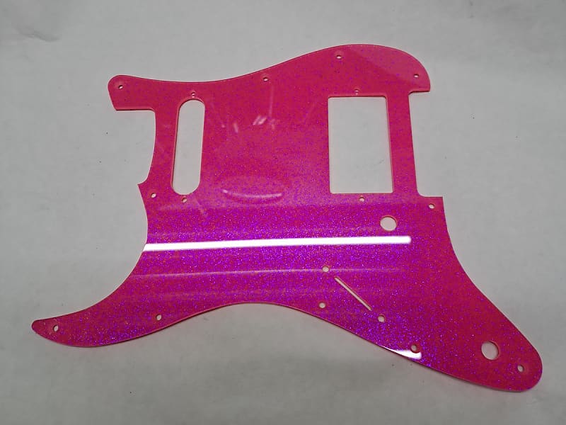 Lefty Left Handed Hot Pink Sparkle Glitter HXS HS pickguard | Reverb