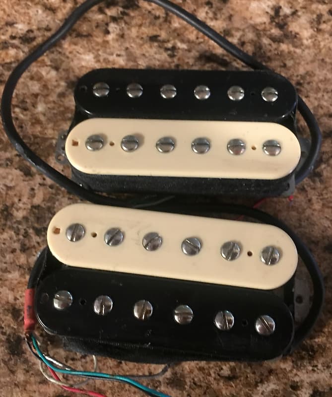 Entwistle HV58 Zebra Alnico V Double Screw PAF Pickups set | Reverb