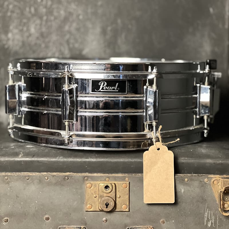 VINTAGE 1980's Pearl 5x14 Chrome over Steel Snare Drum | Reverb