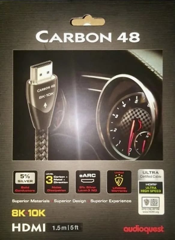 AudioQuest - Carbon 5' - 4K-8K-10K 48Gbps HDMI Cable - | Reverb