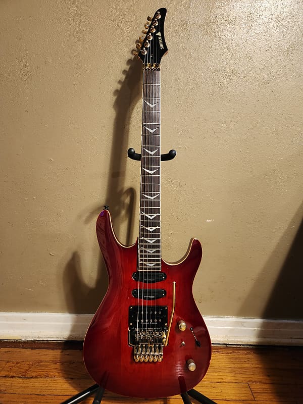 Samick Super Strat 1990's Transparent Red W/SD & DD Pickups | Reverb