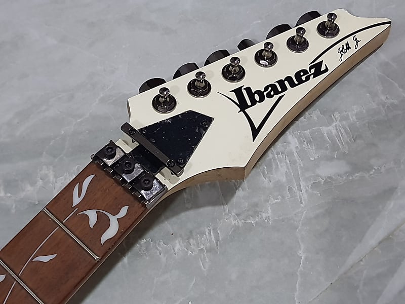 LOADED Ibanez Neck JEM-JR Wizard III in White w/ Cosmo Black | Reverb