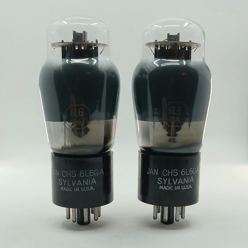 MatchedPair Of Sylvania JAN CHS 6L6GA/CURRENT TESTED@400V | Reverb