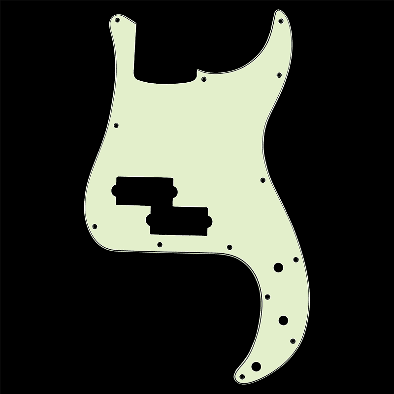 Precision Bass Compatible Scratchplate - Mint Green 3-ply | Reverb