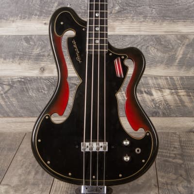 '67 Ampeg ASB-1 Scroll "DEVIL BASS" Cherry-Red restored by | Reverb