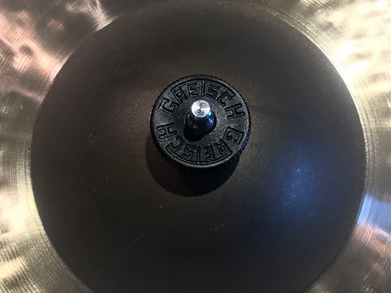 Gretsch Drums Parts Logo Black Round Cymbal Topper Wing Nut | Reverb