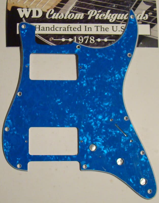 Replacement Fender Stratocaster Pickguard, Blue Pearl, for | Reverb
