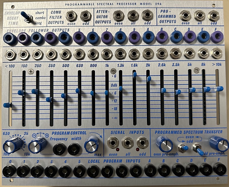 Buchla-format Programmable Spectral Processor Model 296 | Reverb