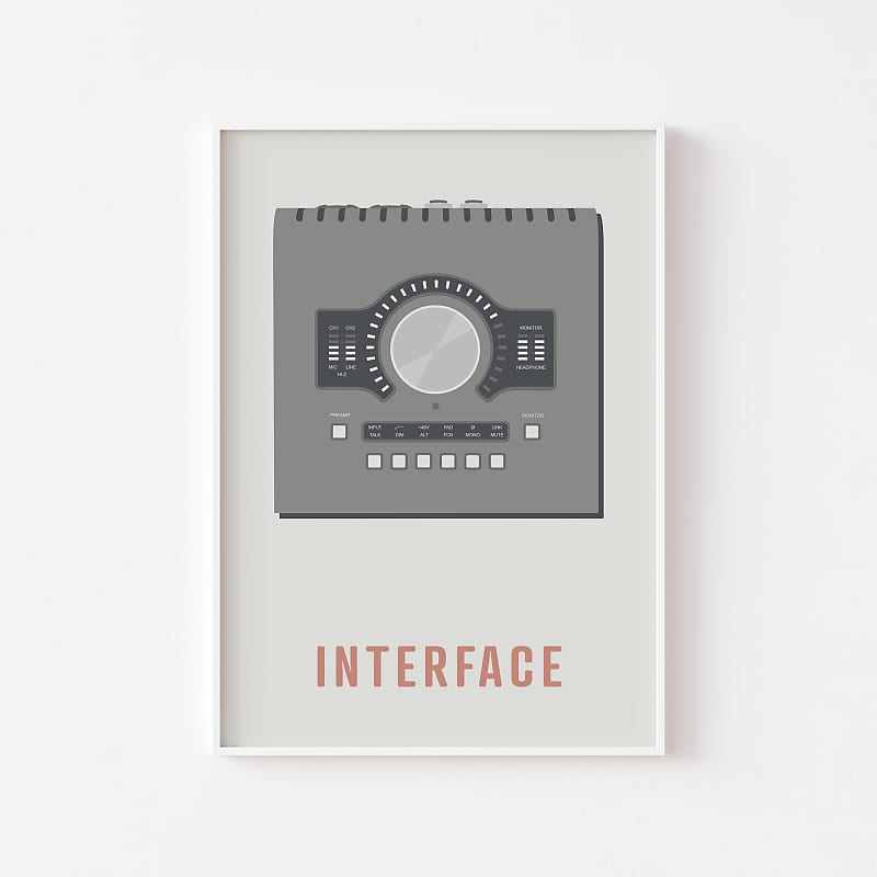 Audio Interface Print - Music Producer Poster, Music Studio, | Reverb