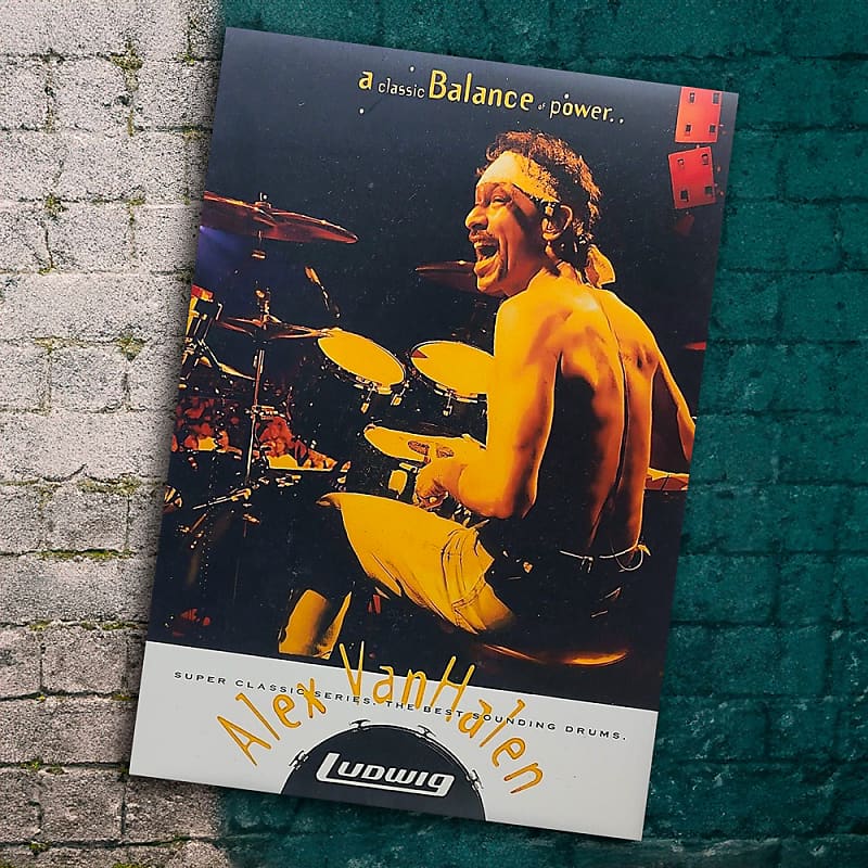 ALEX VAN HALEN LUDWIG DRUMS POSTER INSANELY RARE LIMITED | Reverb