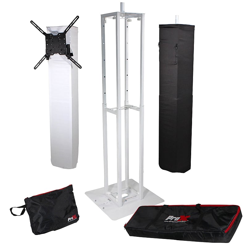 ProX Flex Totem TV White Stage Totems with Mesa Lighting | Reverb