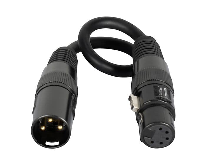 Accu Cable Ac3pm5pfm Dmx 3 Pin Xlr Male To Dmx 5 Pin Xlr Reverb