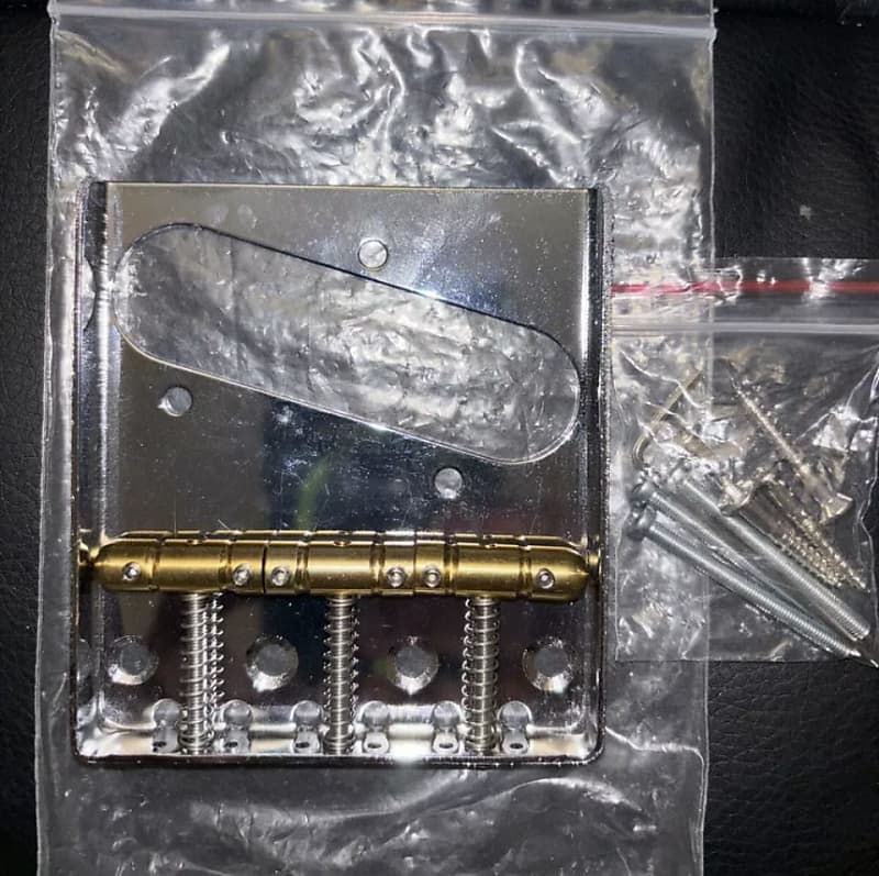 Telecaster ashtray bridge with bullet saddles, spare | Reverb