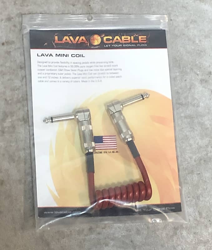 Lava Cable Lava Mini Coil Cable in metallic red | Reverb