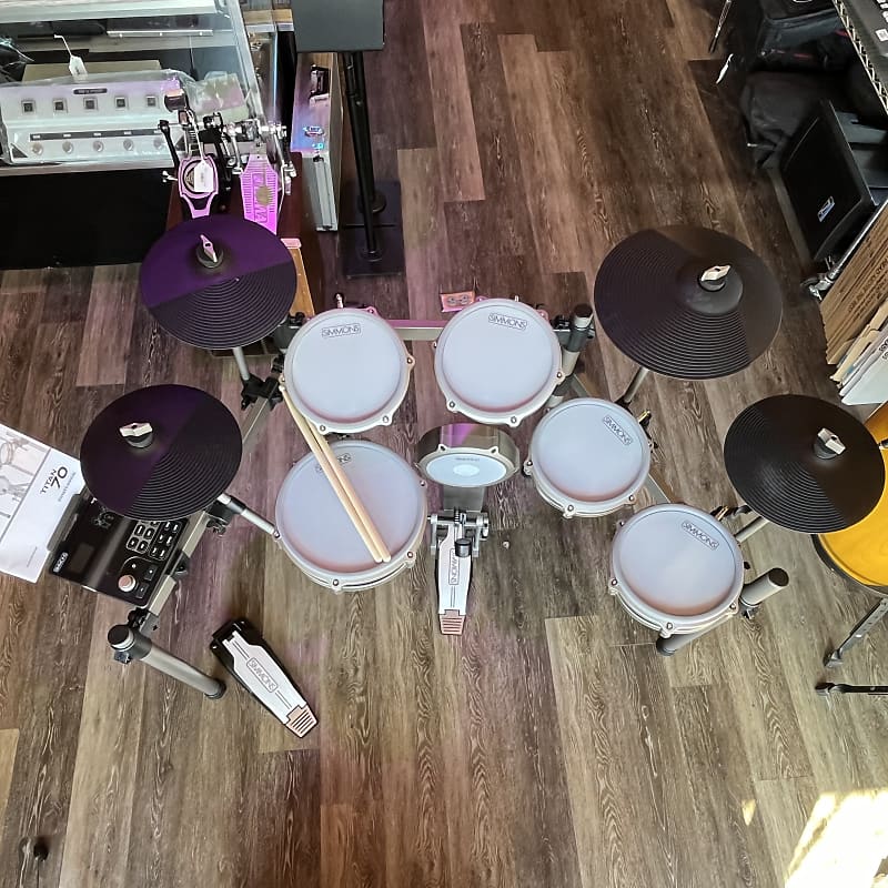 (BM18396) Simmons Titan 70 Full Electronic Drum Kit - Blue | Reverb