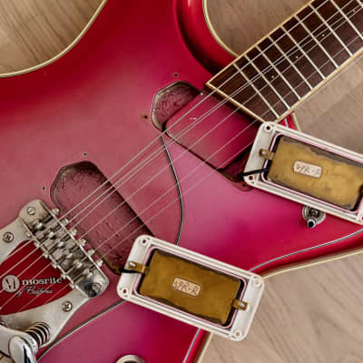 1990s Mosrite Ventures Model '63 Vintage Reissue Sidejack Red | Reverb