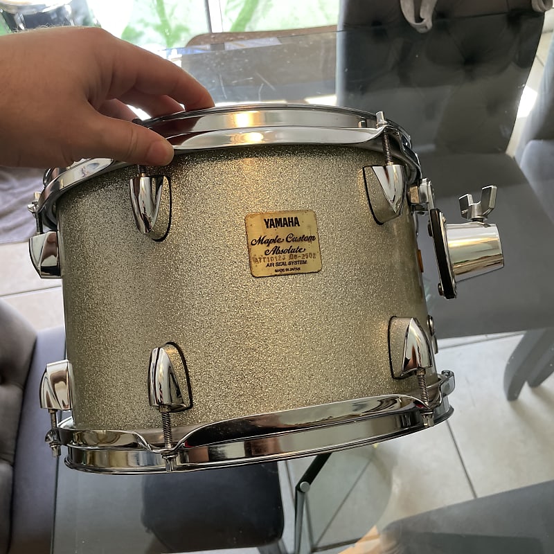 Yamaha Maple custom absolute 12’ tom - Silver Sparkle | Reverb