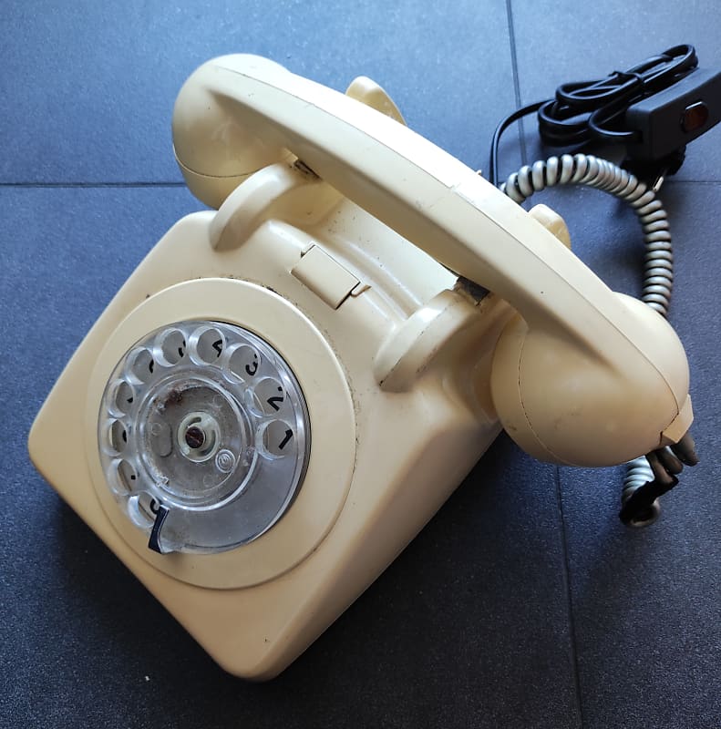 LO-FI Vintage Phone Rotary Dual Microphone - Cream | Reverb