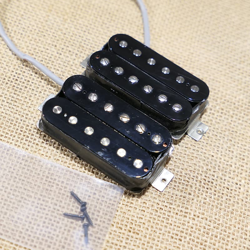 Kramer USA Eruption Humbucker Set Alnico 5 Pickups Black, | Reverb