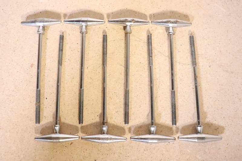 Slingerland Torpedo 5" Chrome T Rods 8pk Vintage 1960's #2 | Reverb