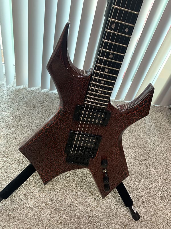B.C. Rich Stranger Things Warlock “Eddie Munson” Red/Black | Reverb