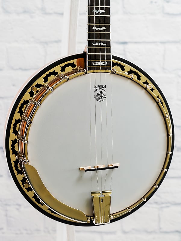 Deering White Lotus Banjo | Reverb