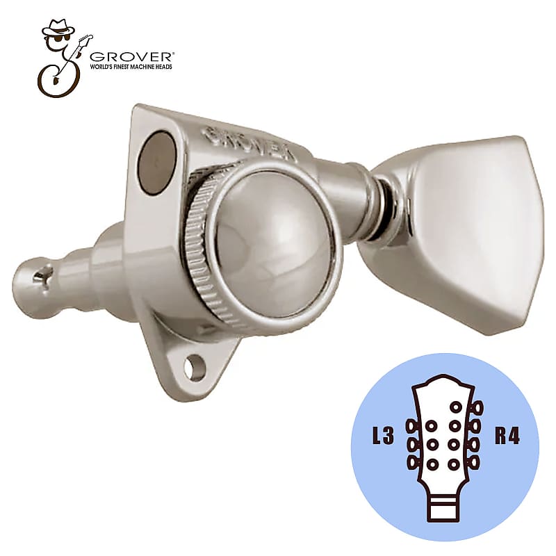 NEW Grover 502NK LOCKING 7-String Tuners L3+R4 Modern Gibson | Reverb