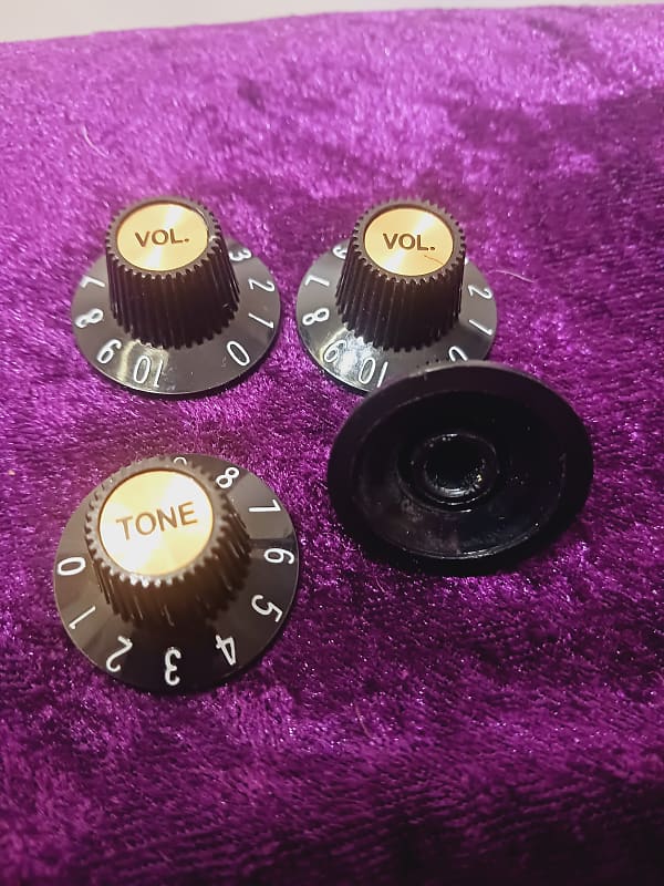 Vintage Gibson Witch hat knobs 1968 to 74 - Gold | Reverb