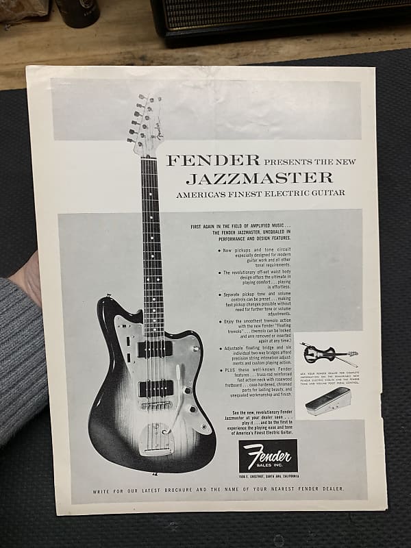 Fender 1958 Jazzmaster Magazine Ad Promo | Reverb