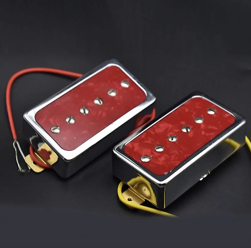 Red Pearl Guitar Humbucker P90s Pickups Neck and Bridge Set | Reverb