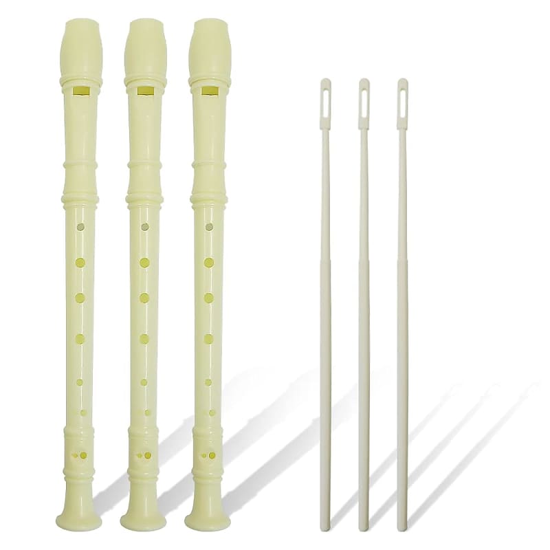 3 Pack 8 Hole Soprano Recorders Descant Flute, Fingering | Reverb