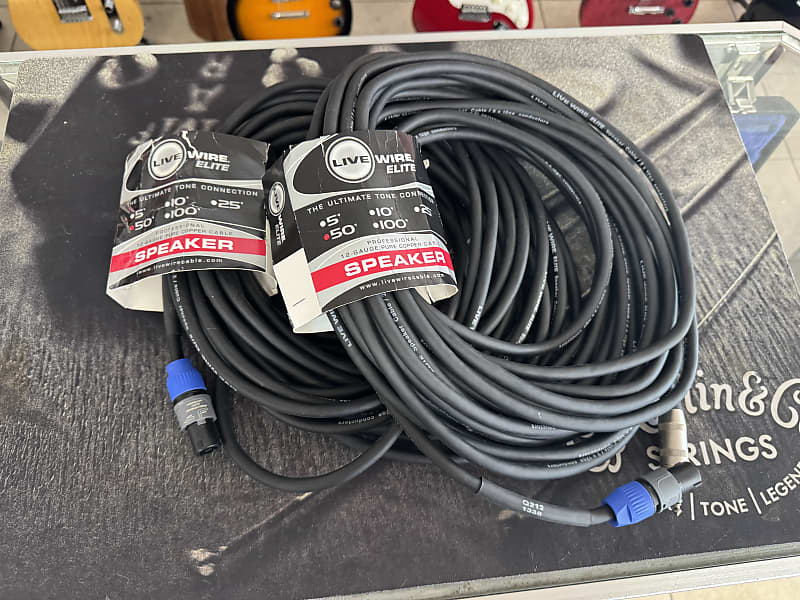 Livewire 50Ft. Speaker Cable, Pair! 1/4" to Speakon. | Reverb