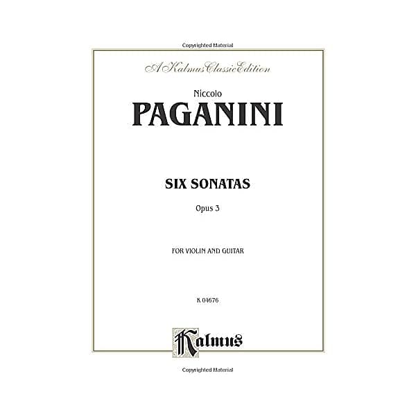 Six Sonatas for Violin and Guitar, Opus 3 Paganini/ | Reverb UK